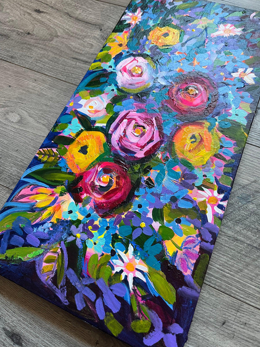 Midnight Floral Canvas – The Artwerks